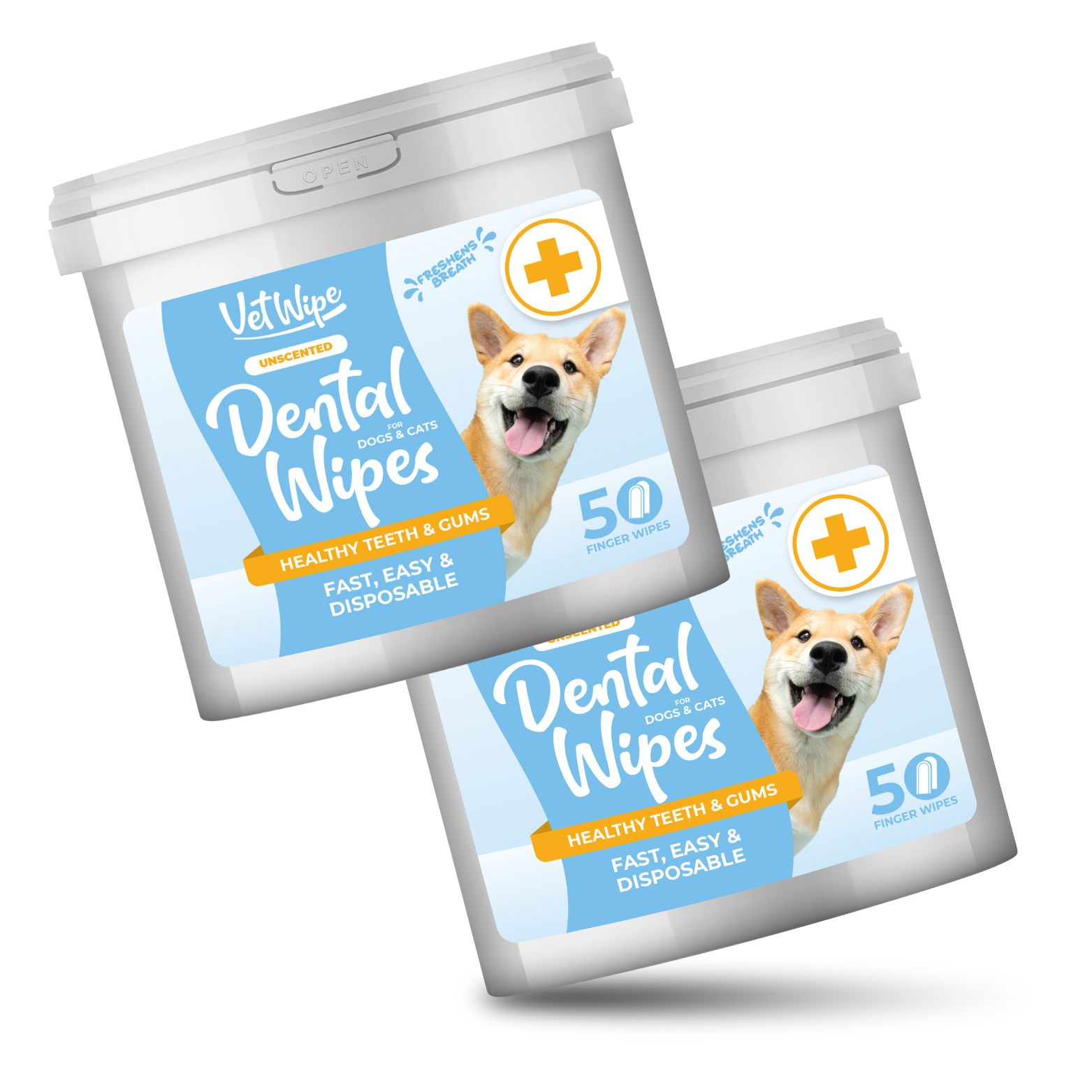 2X VetWipe™ Pet Dental Finger Wipes